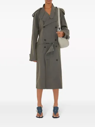 Burberry Medium Knight Leather Shoulder Bag | Grey | FARFETCH UK