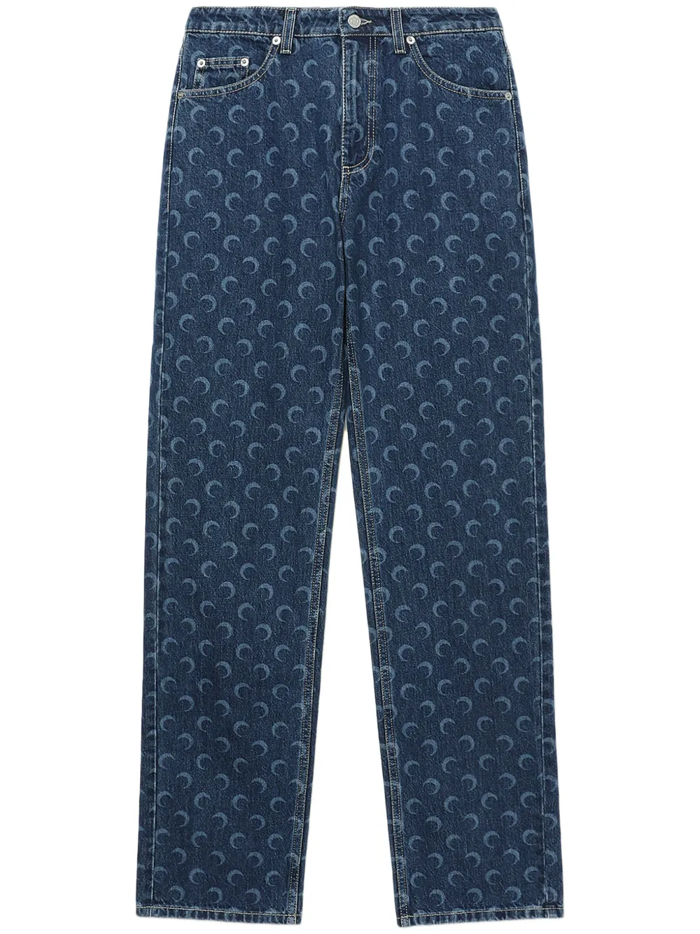 Marine Serre Crescent Moon Jeans - Farfetch