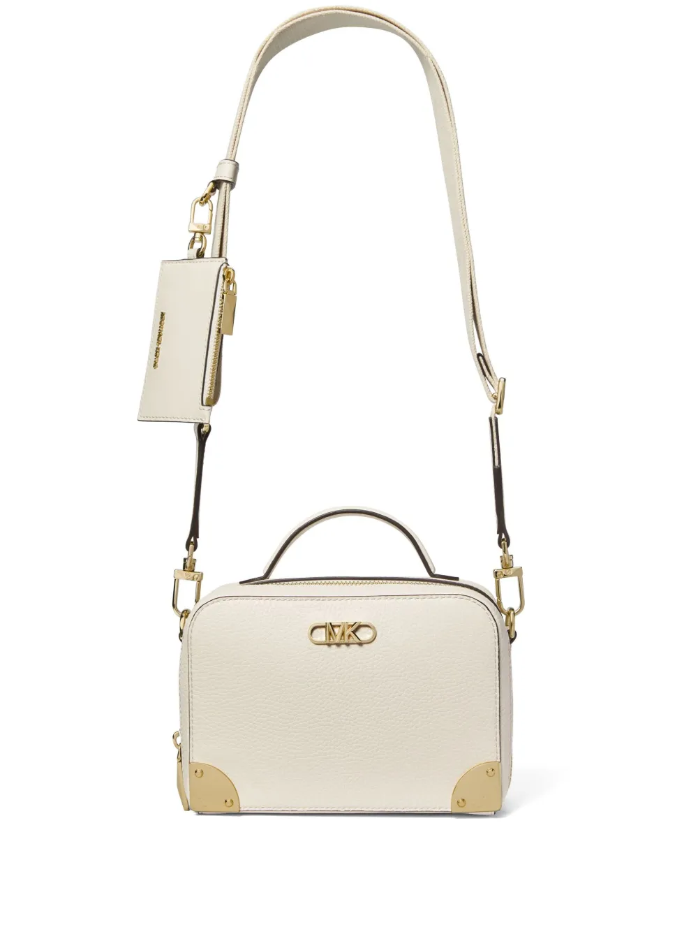 Michael Michael Kors Estelle logo-plaque Leather Shoulder Bag | White ...