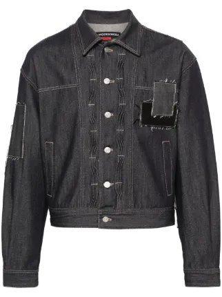 Andersson Bell patchwork-detail Denim Jacket | Blue | FARFETCH