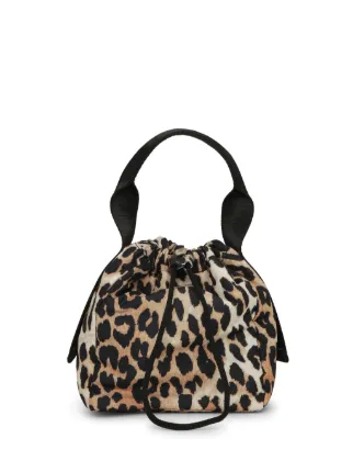 GANNI leopard-print Tote Bag | Black | FARFETCH AU