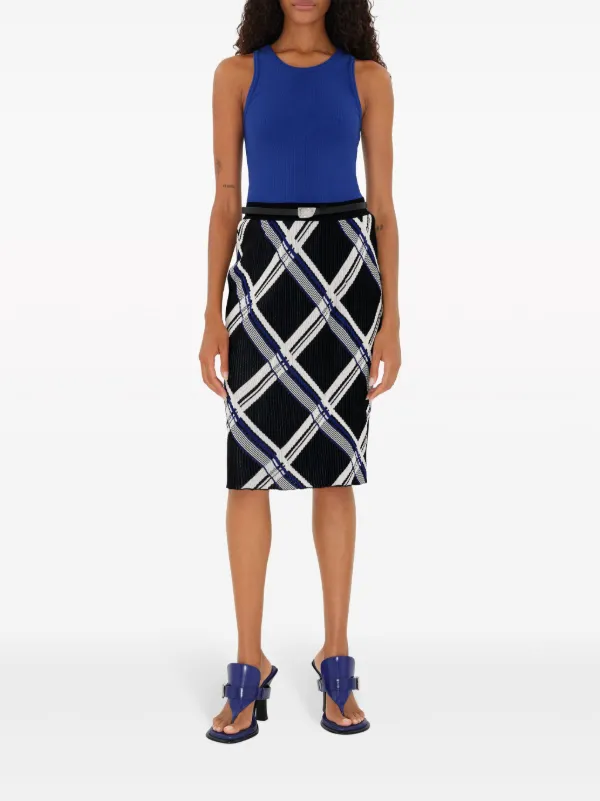 Burberry silk skirt store