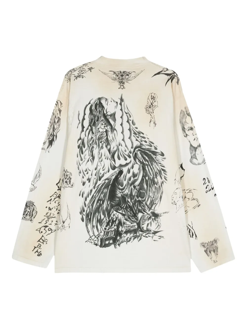 Balenciaga Tat T Shirt White Farfetch