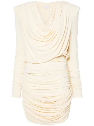 Magda Butrym Draped Mini Dress | Neutrals | FARFETCH TR