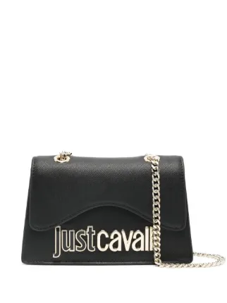Just Cavalli Logo Lettering Shoulder Bag | Black | FARFETCH