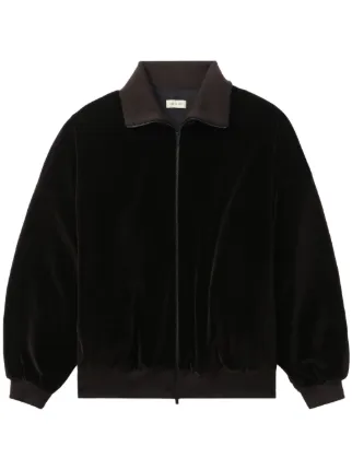 Fear Of God logo-appliqué Velvet Jacket | Black | FARFETCH