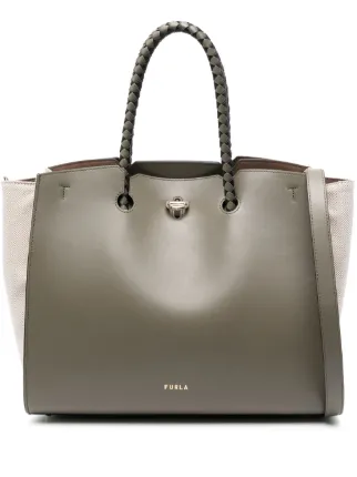 Furla Genesi Leather Tote Bag | Green | FARFETCH