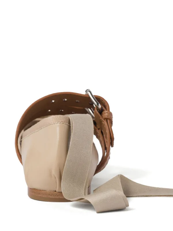 Miu Miu Buckled Ballet Pumps | Neutrals | FARFETCH Miu Miu Buckled Ballet Pumps | Neutrals | FARFETCH
