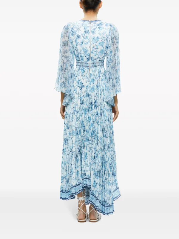 Alice + Olivia Sion Sunburst Maxi Dress | Blue | FARFETCH Alice + Olivia Sion Sunburst Maxi Dress | Blue | FARFETCH