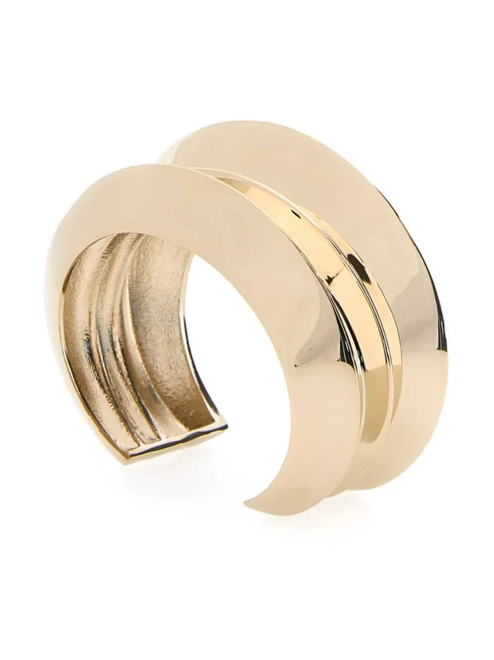 Saint Laurent Stacked Cuff Bracelet | Gold | FARFETCH UK