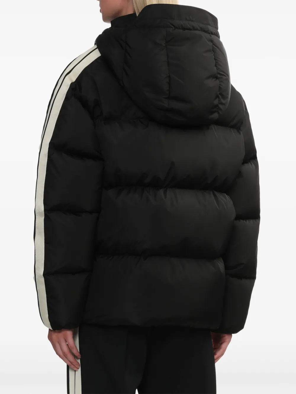 Palm Angels logo-embroidered Puffer Jacket | Black | FARFETCH