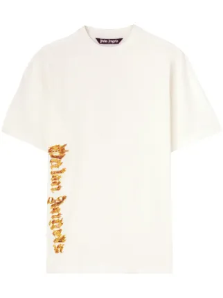 Palm Angels graphic-print Cotton T-shirt | Neutrals | FARFETCH TR