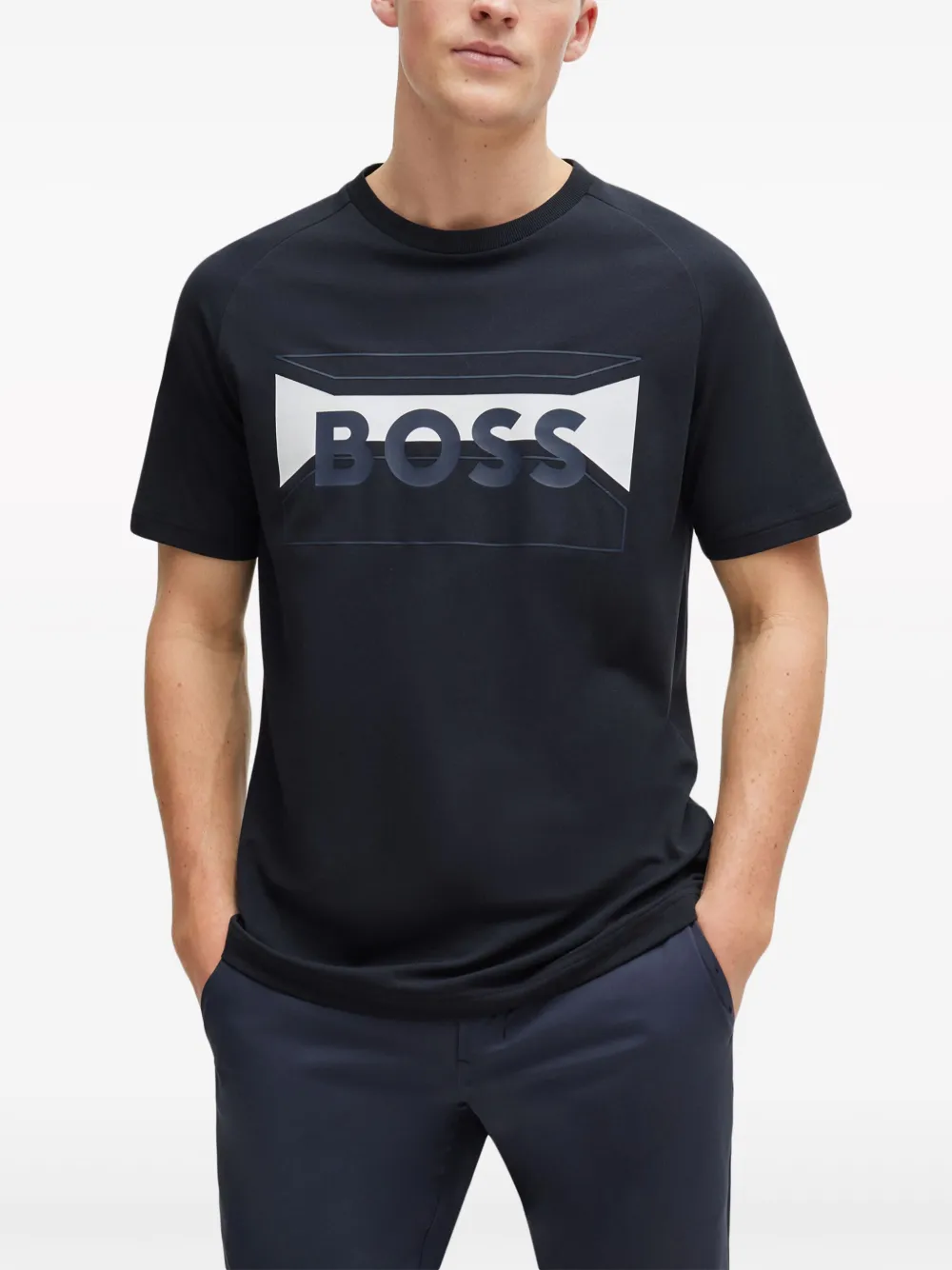 BOSS Playera Con Logo Gráfico Estampado | Azul | FARFETCH MX