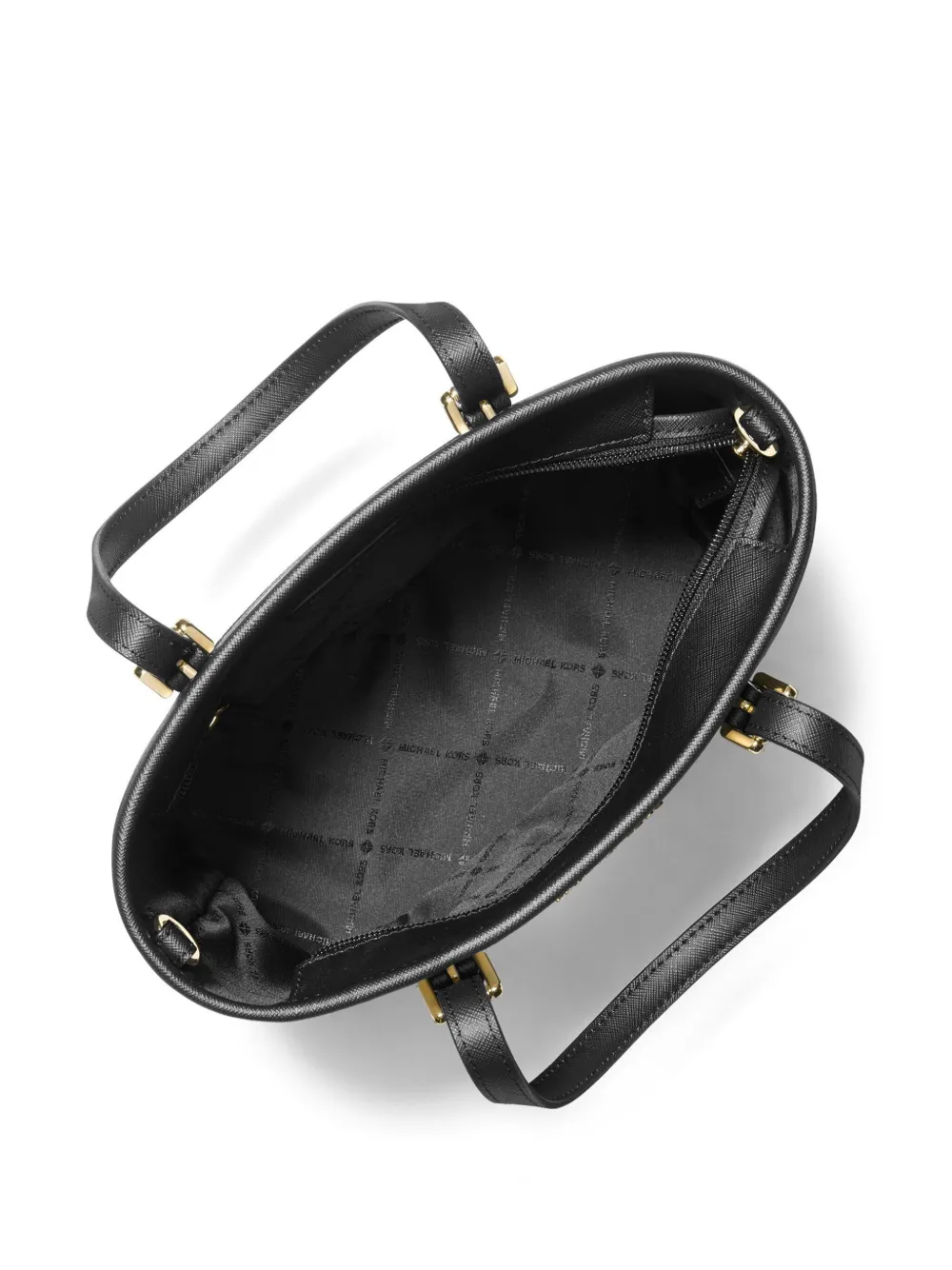 Michael Michael Kors Small Jet Set monogram-print Tote Bag | Black ...