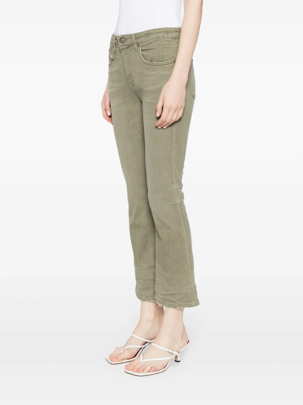 R13 low-rise Cropped Jeans | Green | FARFETCH