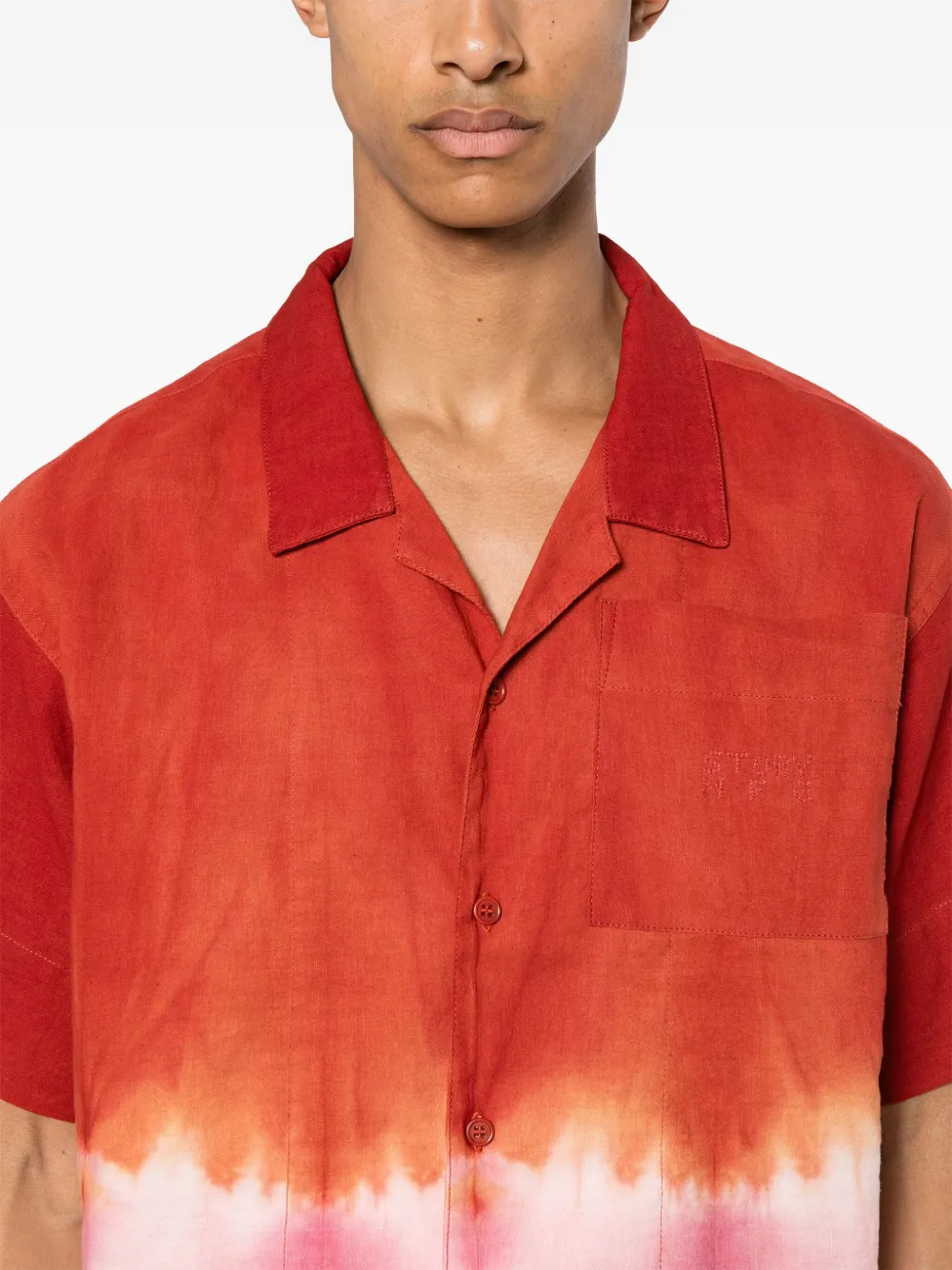 STORY mfg. Greetings Grapefruit Clamp-dye Shirt | Red | FARFETCH