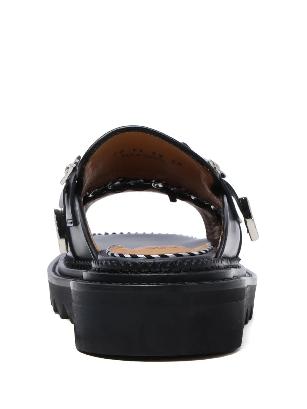 Toga lace-up Leather Slides | Black | FARFETCH