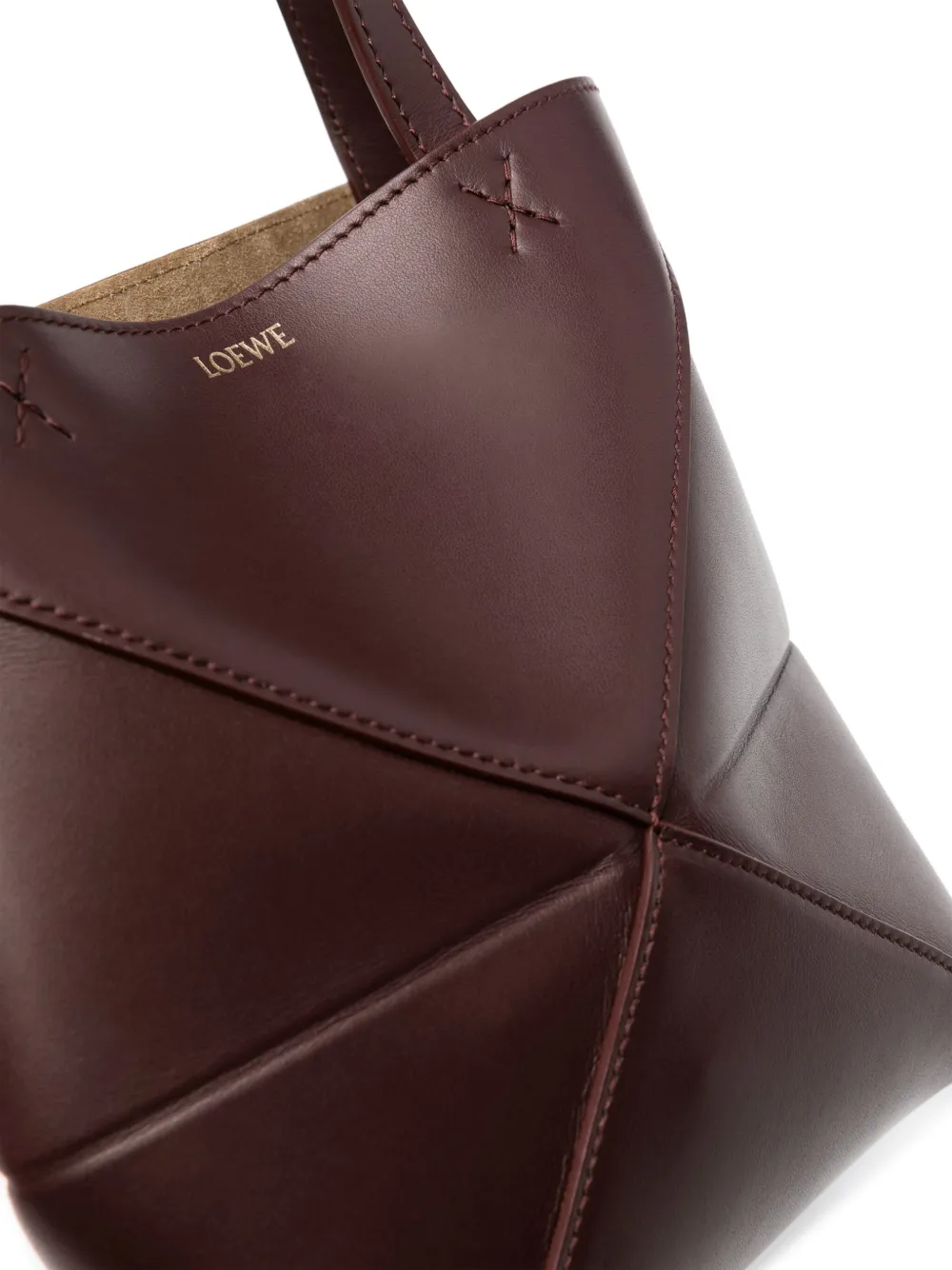 LOEWE Mini Puzzle Fold Tote Bag | Red | FARFETCH UK