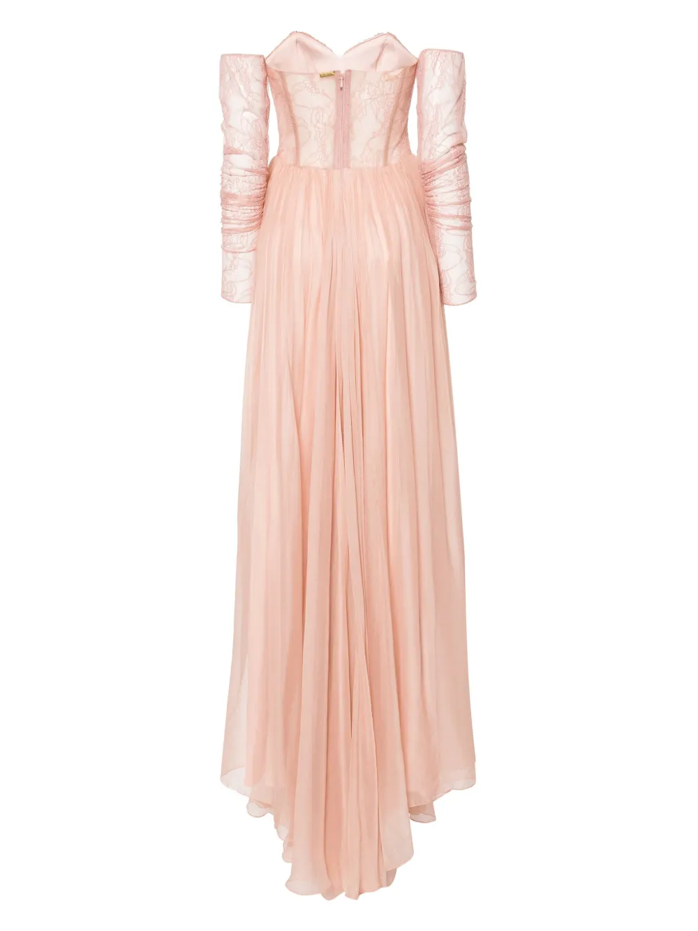 Rhea Costa Nola Pleated Maxi Dress | Pink | FARFETCH UK