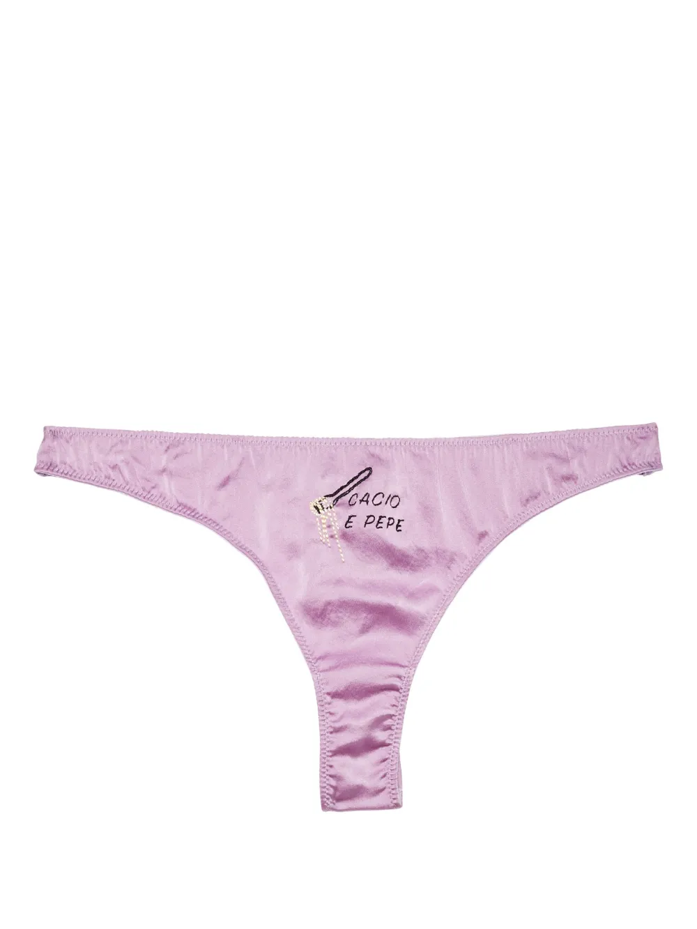 Fleur Du Mal logo-print Silk Thong - Farfetch