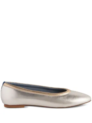 Blue Bird Shoes Metallic Ballerina Shoes | Silver | FARFETCH