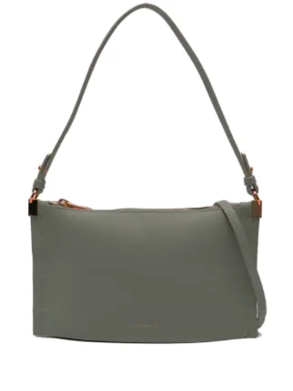 Coccinelle logo-stamp Leather Shoulder Bag | Green | FARFETCH