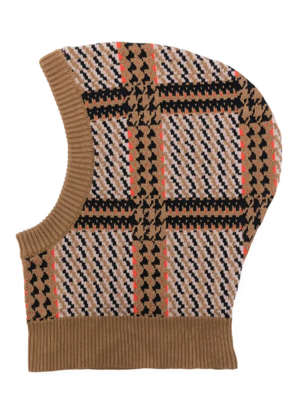 Henrik Vibskov Dusk Checked Balaclava | Brown | FARFETCH GE Henrik Vibskov Dusk Checked Balaclava | Brown | FARFETCH GE