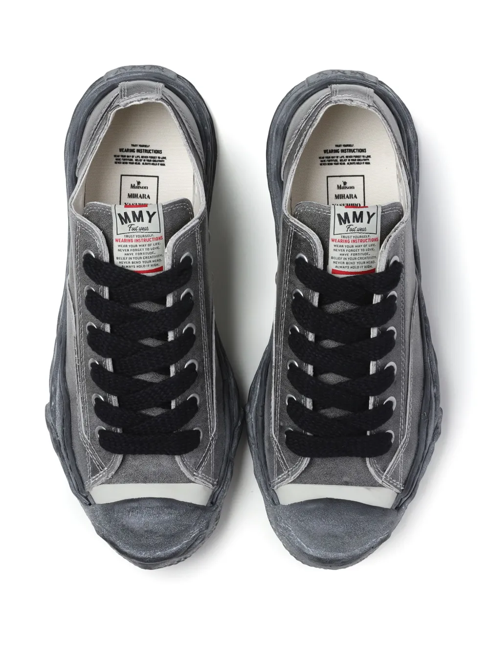 Maison MIHARA YASUHIRO Hank Vintage lace-up Sneakers | Black | FARFETCH