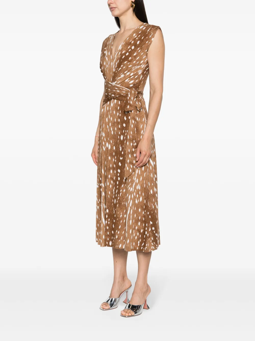 DVF Diane Von Furstenberg Dorothee animal-print Wrap Dress | Neutrals ...