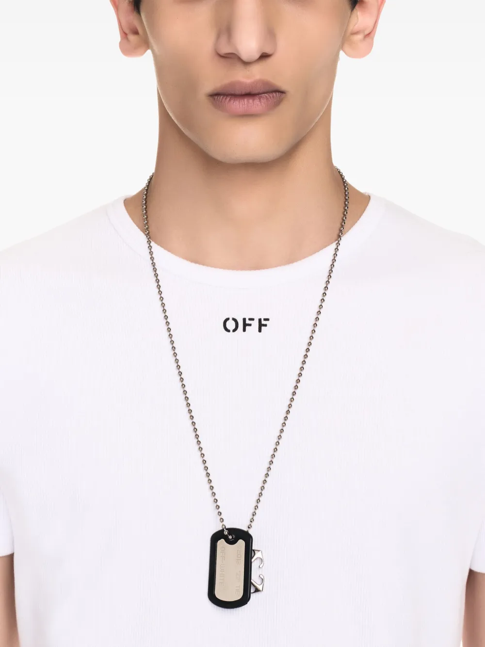 Off-White Arrow-charm zip-tie Necklace | Silver | FARFETCH