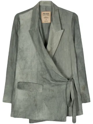 Uma Wang wrap-design Blazer | Green | FARFETCH