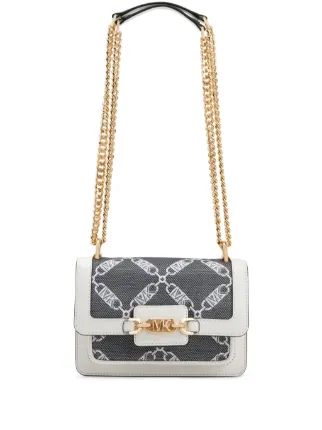 Michael Kors Heather Leather Shoulder Bag | White | FARFETCH