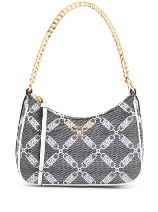 Michael Kors monogram-pattern Shoulder Bag | Black | FARFETCH UK