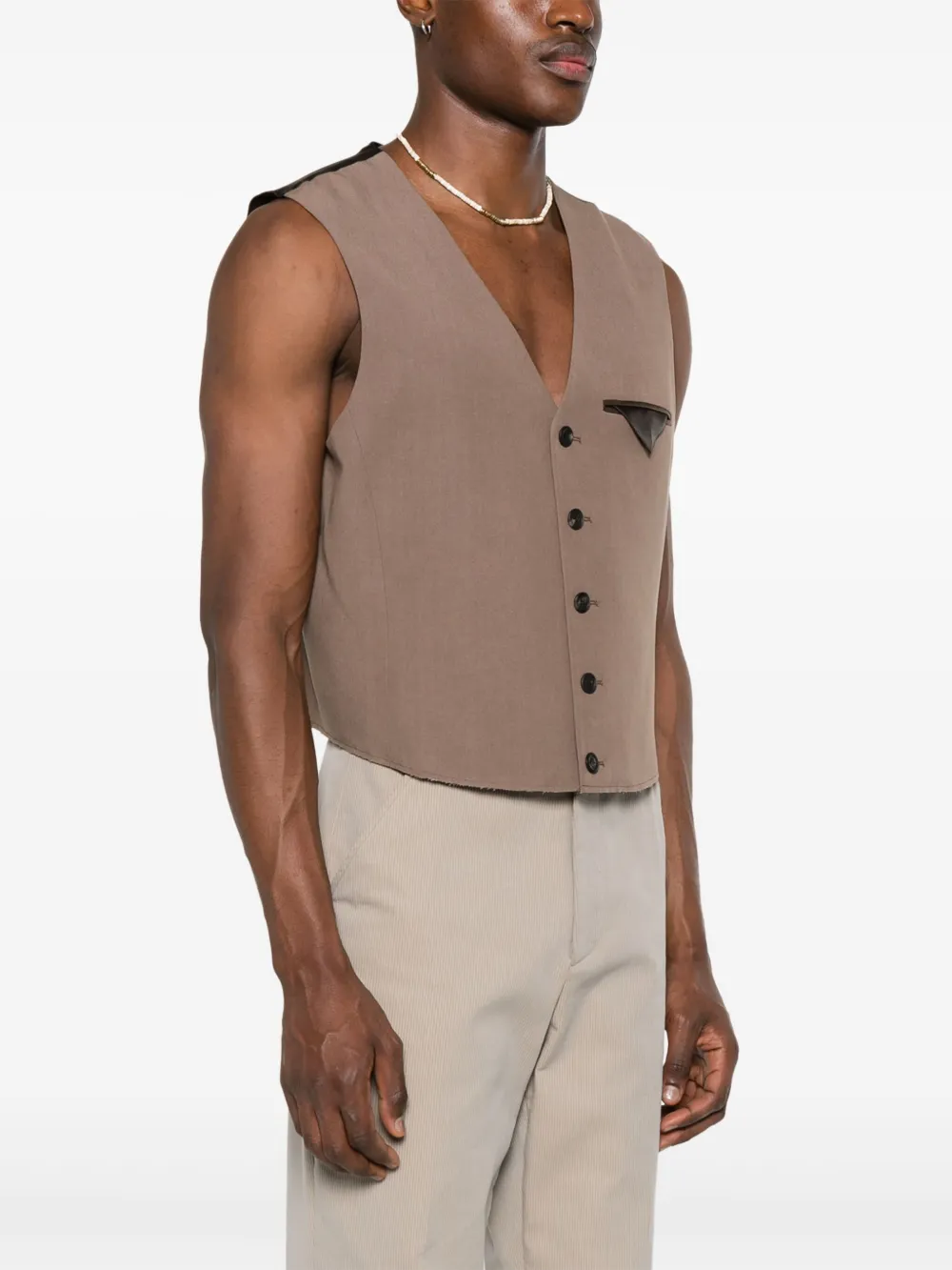 OUR LEGACY panelled-design Waistcoat | Brown | FARFETCH