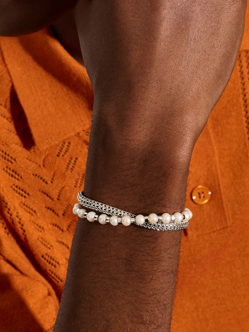 John Hardy JH Essential Wrap Pearl Bracelet | Silver | FARFETCH