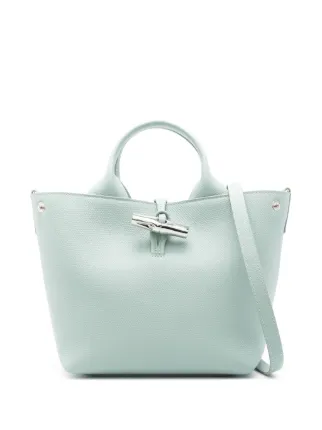 Longchamp Small Le Roseau Leather Tote Bag | Green | FARFETCH