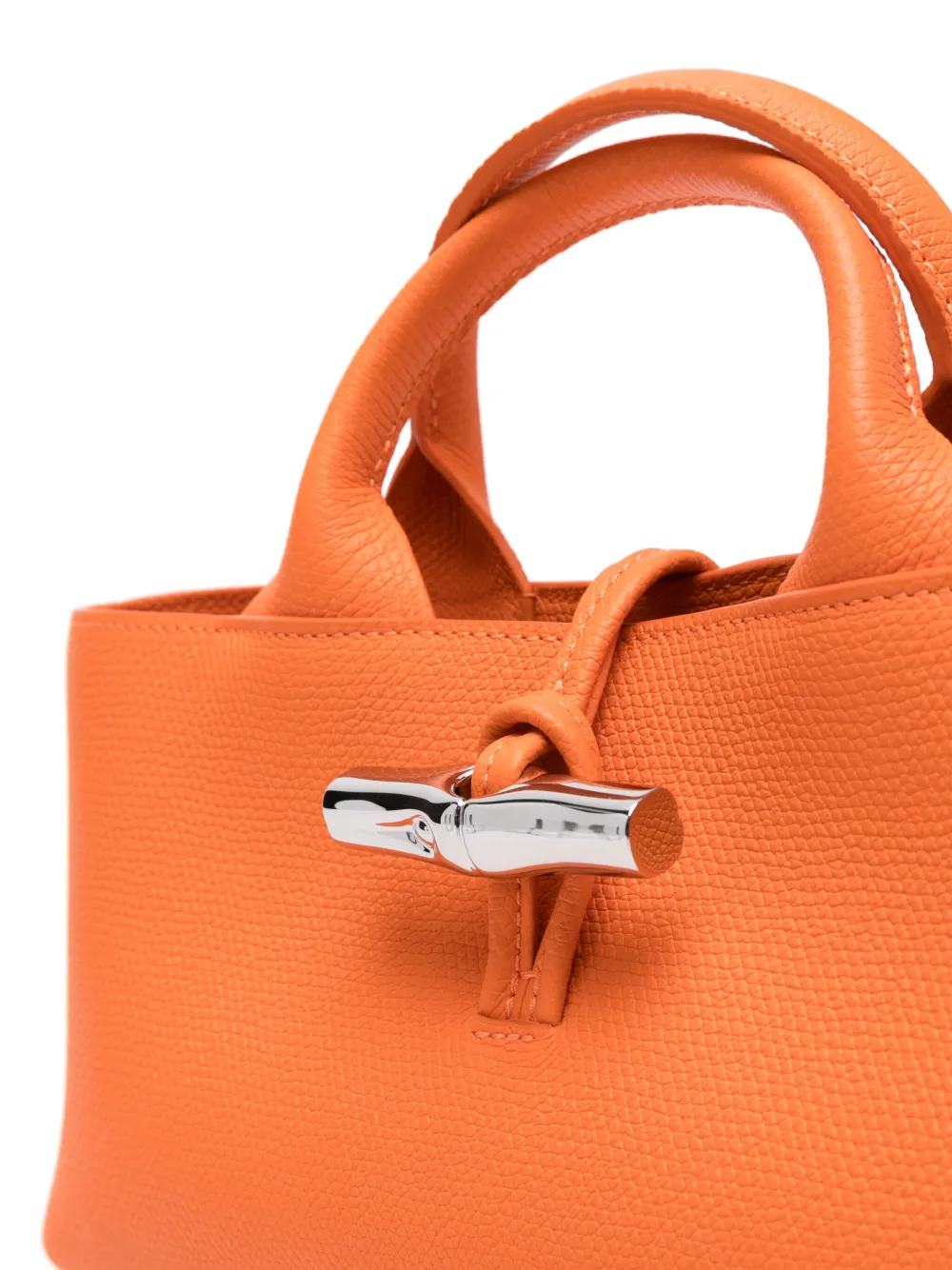 Longchamp Small Le Roseau Leather Tote Bag | Orange | FARFETCH