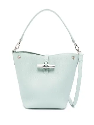 Longchamp Le Roseau XS Leather Bucket Bag | Blue | FARFETCH