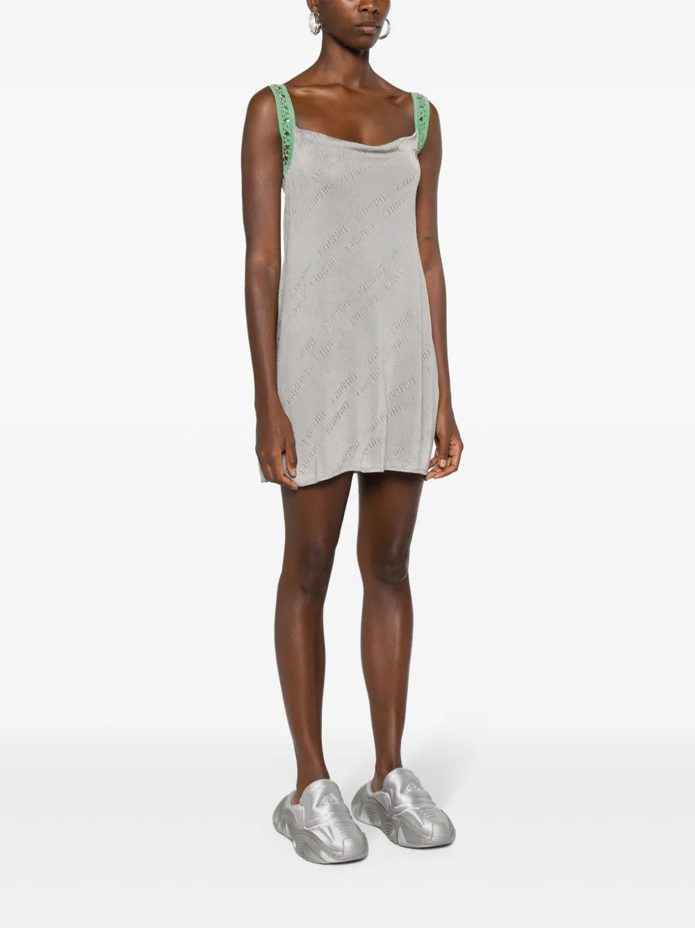 CORMIO Yufuko Ribbed Mini Dress | Grey | FARFETCH