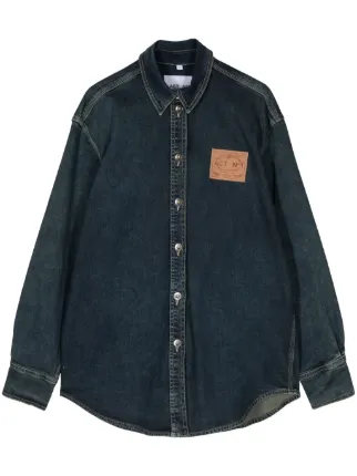 ACT Nº1 logo-appliqué Denim Shirt | Blue | FARFETCH