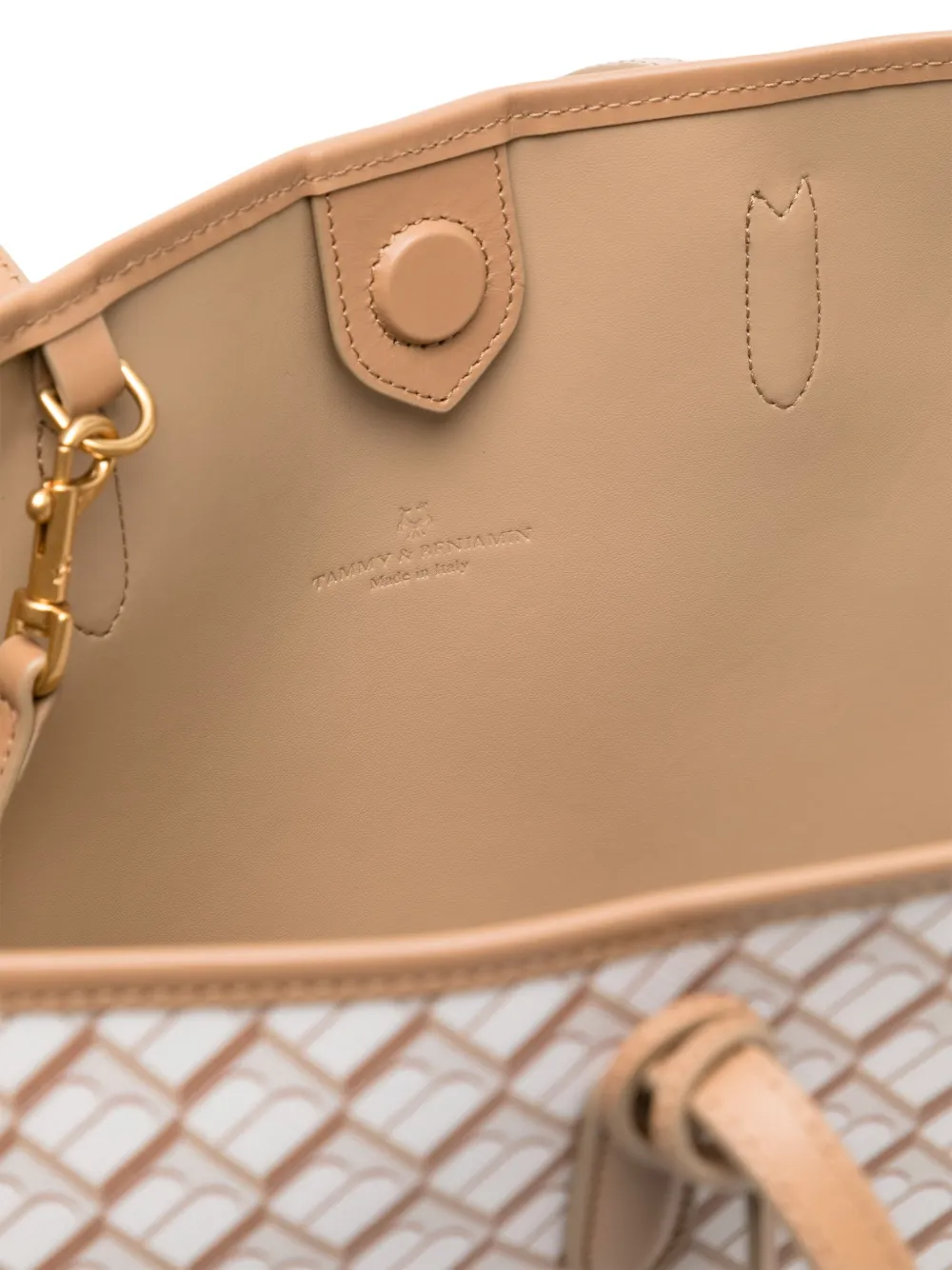 TAMMY & BENJAMIN monogram-pattern Tote Bag | Neutrals | FARFETCH