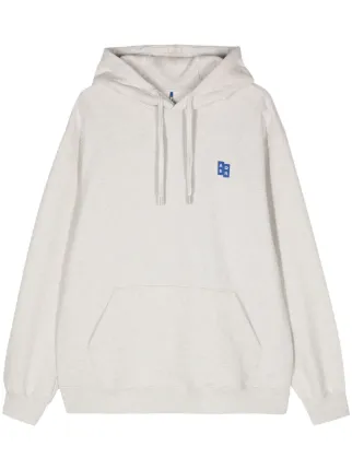Ader Error appliqué-logo Cotton Hoodie | Grey | FARFETCH