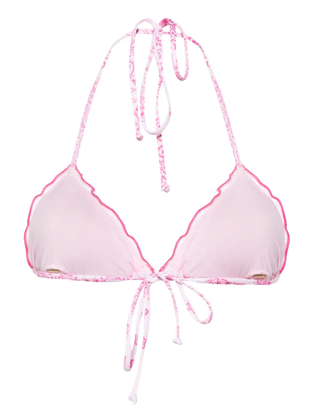 Mc2 Saint Barth Bandana Print Triangle Bikini Top Farfetch