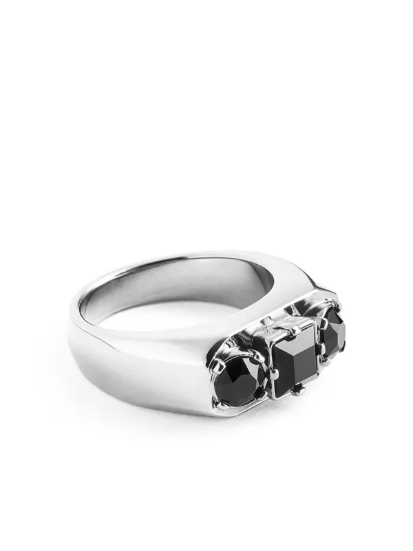 DSQUARED2 Engraved Logo Ring Black FARFETCH