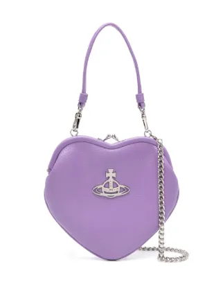 Vivienne Westwood Belle Heart Leather Mini Bag | Purple | FARFETCH UK