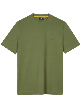 PS Paul Smith logo-embroidered T-shirt | Green | FARFETCH TR
