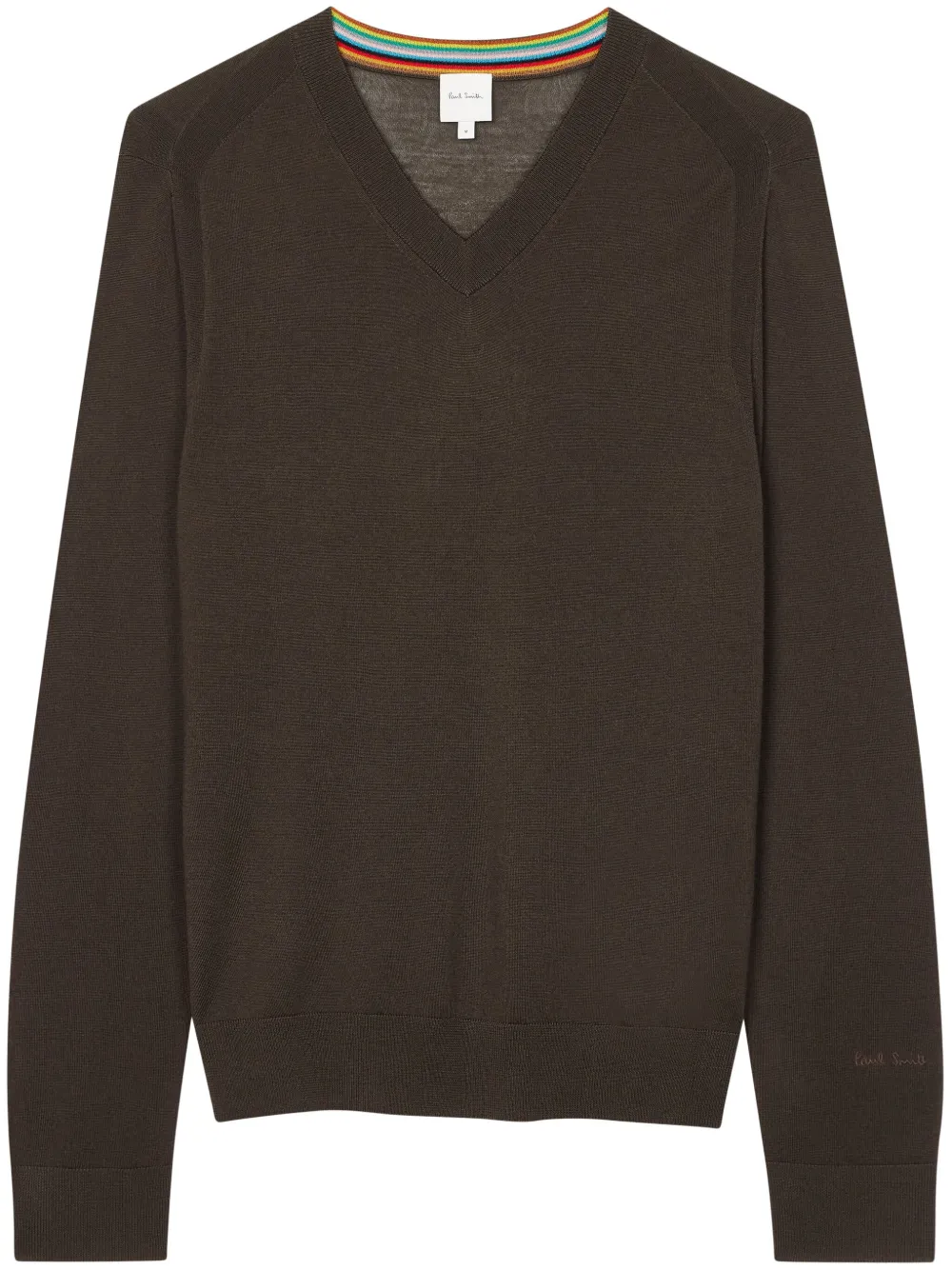 Paul Smith merino-wool V-neck Sweater | Brown | FARFETCH