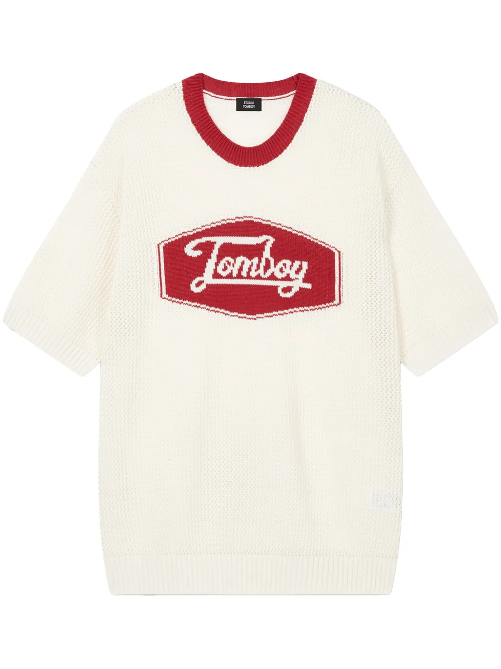 STUDIO TOMBOY logo-knit t-shirt | White | FARFETCH