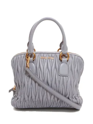 Miu Miu Pre-Owned Matelassé Leather Shoulder Bag - Farfetch