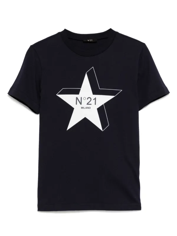 N 21 Kids Star Print T shirt Blue FARFETCH BH